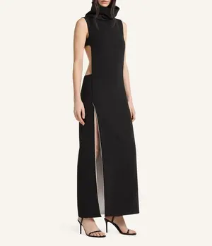 COURREGES High-neck Crepe Dress