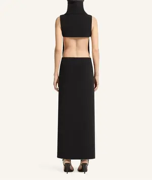 COURREGES High-neck Crepe Dress