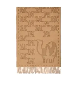 Max Mara Jacquard Cashmere Stole - Camel
