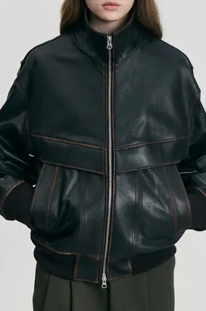 DUNST Long-sleeve Leather Jacket