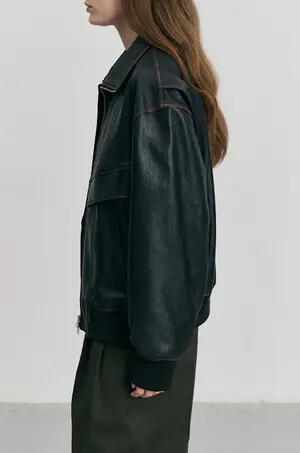 DUNST Long-sleeve Leather Jacket
