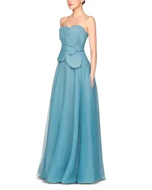 Theia Lyon Structured Bodice Gown
