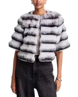 Bcbgmaxazria Teo Faux Fur Ombre Shrug