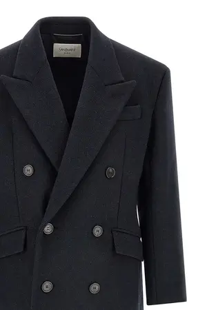 Saint Laurent Double-breasted Long Coat
