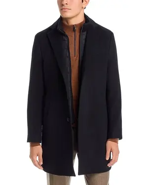 Cardinal Of Canada Leclaire Wool Blend Top Coat Black