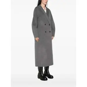 LISA YANG Grey Coats Double Breasted & Peacoats