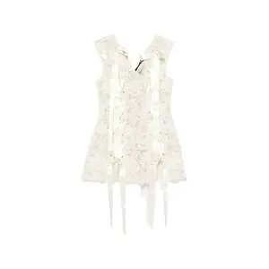 Simone Rocha Neutrals Tops Vests & Tank Tops - Cream