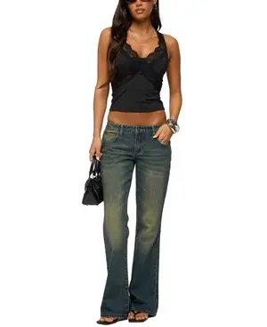 EDIKTED Alli Lacey Tank Top