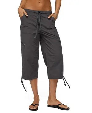 EDIKTED Lilith Cargo Capri Pants - Gray