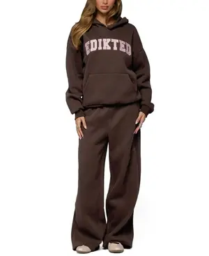EDIKTED Glow Rhinestone Sweatpants