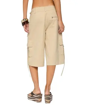 EDIKTED Avelisse Cotton Cargo Bermuda Shorts