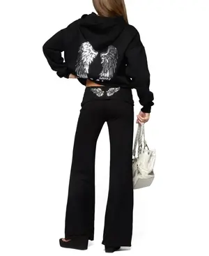 EDIKTED Angel Energy Sequin Foldover Pants