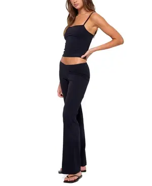 EDIKTED Anika Straight Neck Tank Top - Black