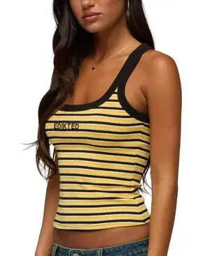 EDIKTED Energy Striped Ribbed Tank Top