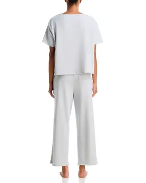 525 America Raw Edge Short Sleeve Cotton Blend Pajama Set Exclusive