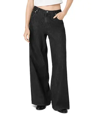 French Connection Elton Denim High Rise Wide Leg Jeans