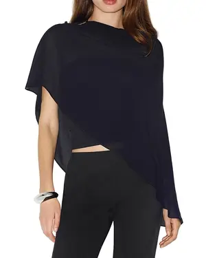 REFORMATION Lilibeth Asymmetric Cape - Black