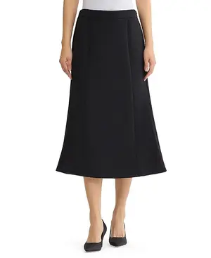 Ming Wang A Line Stretch Deco Crepe Maxi Skirt