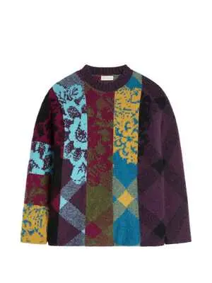 Dries Van Noten Patchwork Wool Sweater - Multicolor