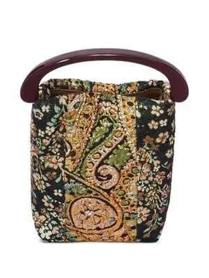 Dries Van Noten Crisp Micro Bag With Multicolored Floral Print