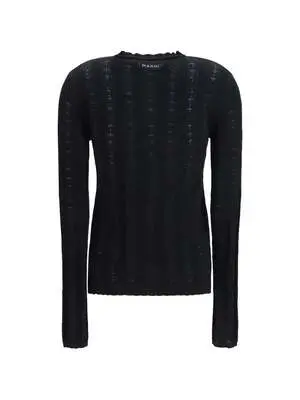 Marni Textured Knit Cardigan With Bow Detail