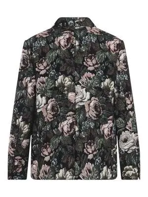 Dries Van Noten Single-breasted Jacquard Coat