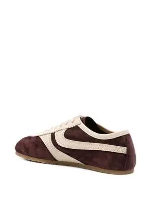 Dries Van Noten Purple Leather Panelled Sneakers