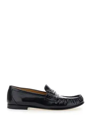 Fendi S 100% Calfskin Loafers - Black