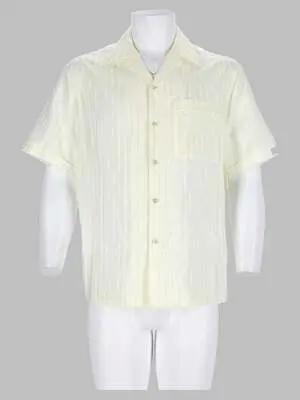 Versace Embroidered Silk-cotton Shirt - Beige