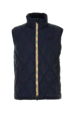 Burberry Nylon Vest With Dark Utility Finish - Blue