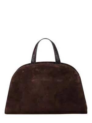 Tory Burch Suede & Leather Handbag - Brown