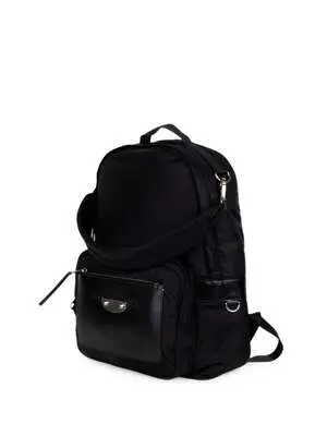 Balenciaga Sleek Nylon Backpack - Black
