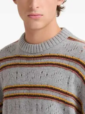 Marni Grey Cashmere Open-knit Sweater