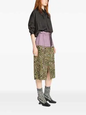 Dries Van Noten Cupro Blouse With Drawstring - Brown
