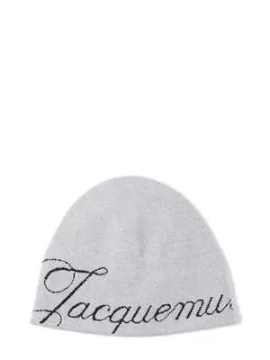 Jacquemus Wool Cashmere Beanie Hat - Grey