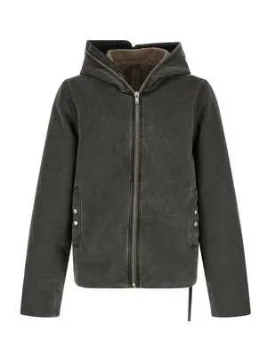 Rick Owens Hooded Zip-up Jacket - Gray