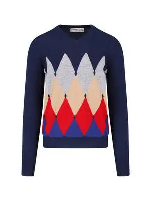BALLANTYNE 100% Cashmere Crewneck Sweater - Blue