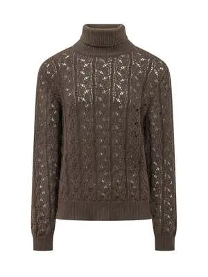 AMARANTO Turtleneck Knit Sweater
