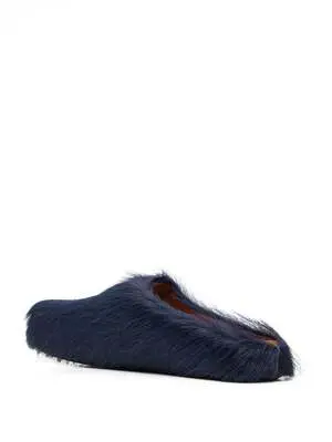 Marni Fussbett Calf-hair Sabot Slippers