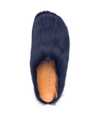 Marni Fussbett Calf-hair Sabot Slippers