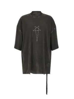 Rick Owens T-shirt Tommy T Faded /silver - Black