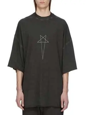 Rick Owens T-shirt Tommy T Faded /silver - Black