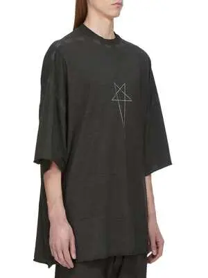 Rick Owens T-shirt Tommy T Faded /silver - Black