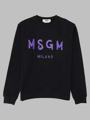 MSGM Cotton Sweatshirt For - Black
