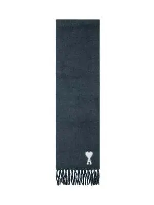 AMI Paris Ami Alexandre Mattiussi Alpaga Wool Scarf Vert Bouteille