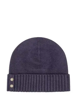 Ralph Lauren Crest Knit Beanie Hat - Navy