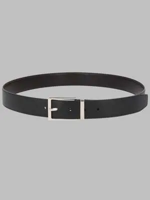 FERRAGAMO Leather Belt With Signature Buckle - Black