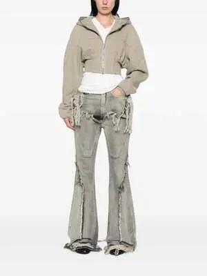 Rick Owens Fringed Flared Jeans