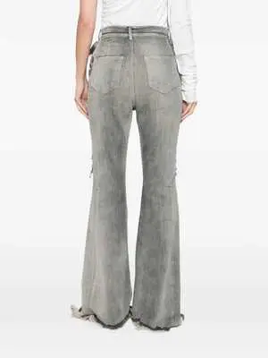 Rick Owens Fringed Flared Jeans