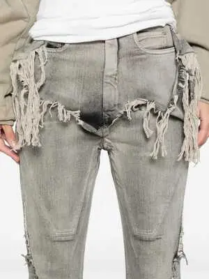 Rick Owens Fringed Flared Jeans